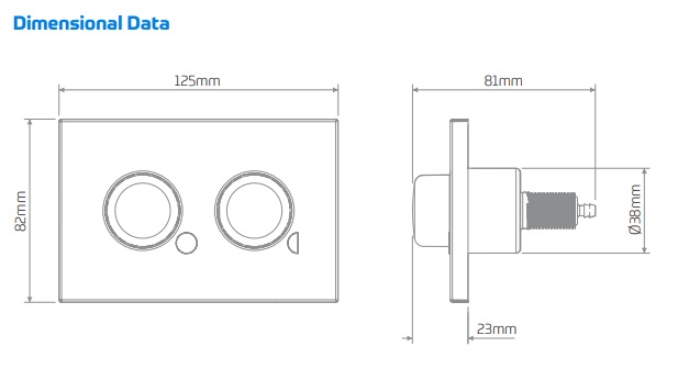 Thomas Dudley Pearl Flush Plate -Kingsway Plumbing